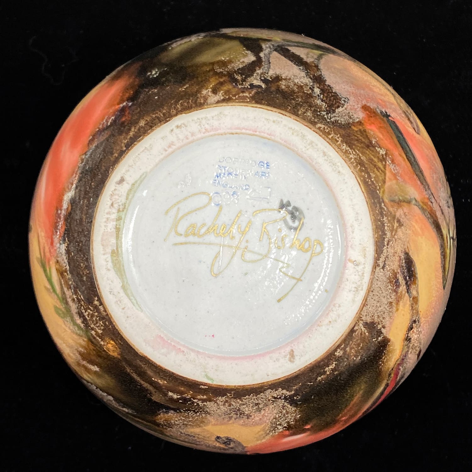 Cobridge Stoneware Lascaux Vase, signed Rachel Bishop KB - Ancestral ...