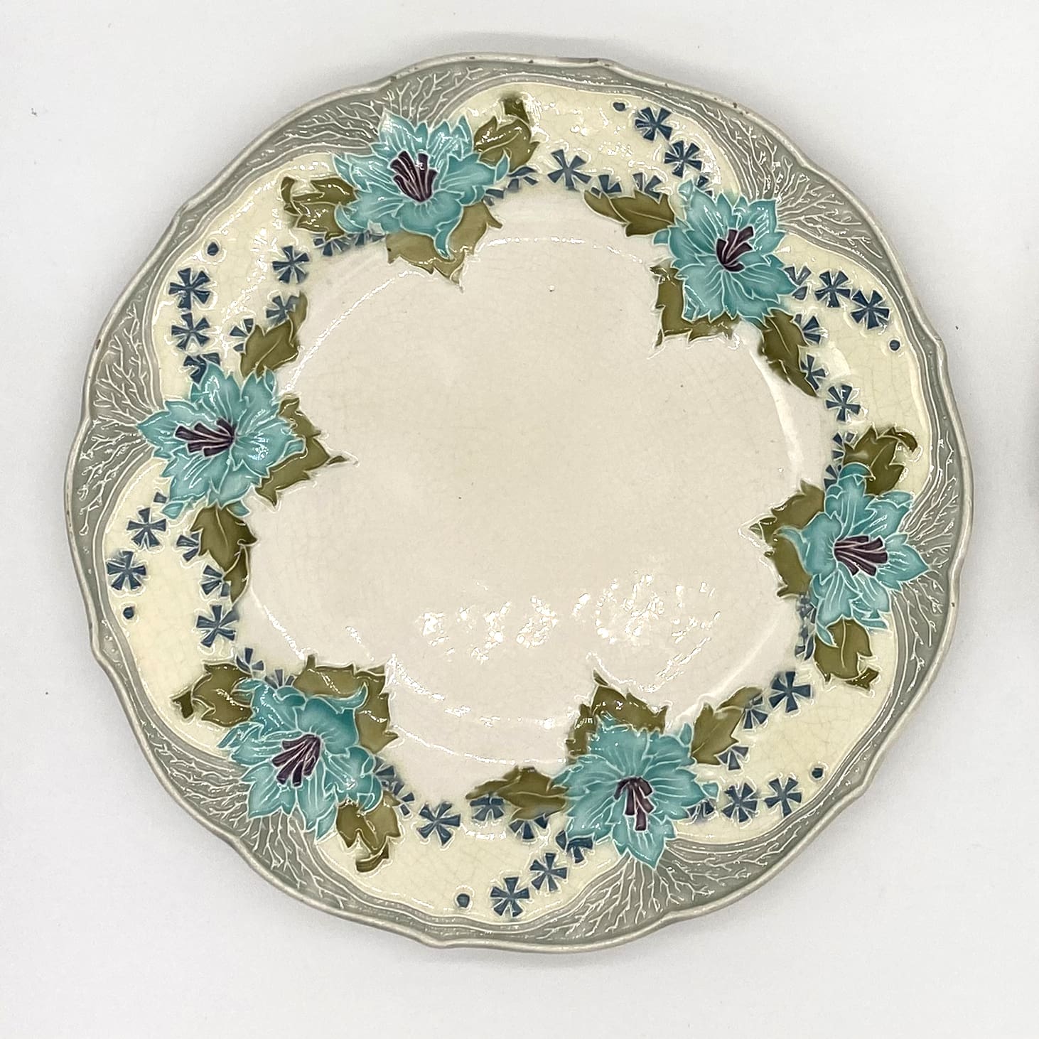 Minton Majolica Plates Secessionist Ware Wadsworth Solon Design, Signed ...