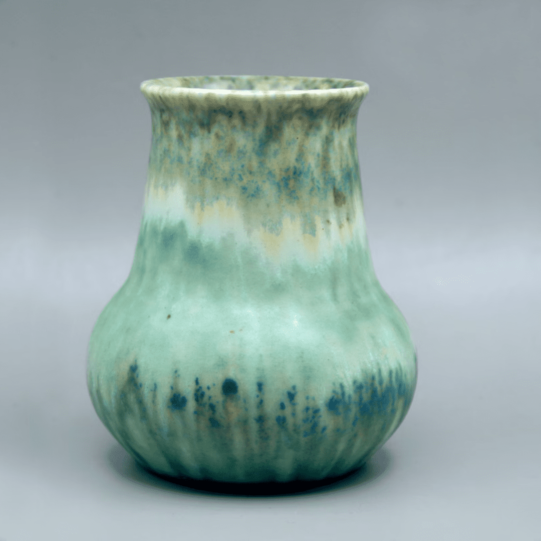 Ruskin British Art Pottery, Souffle Glaze Green Vase, Circa 1930 ...