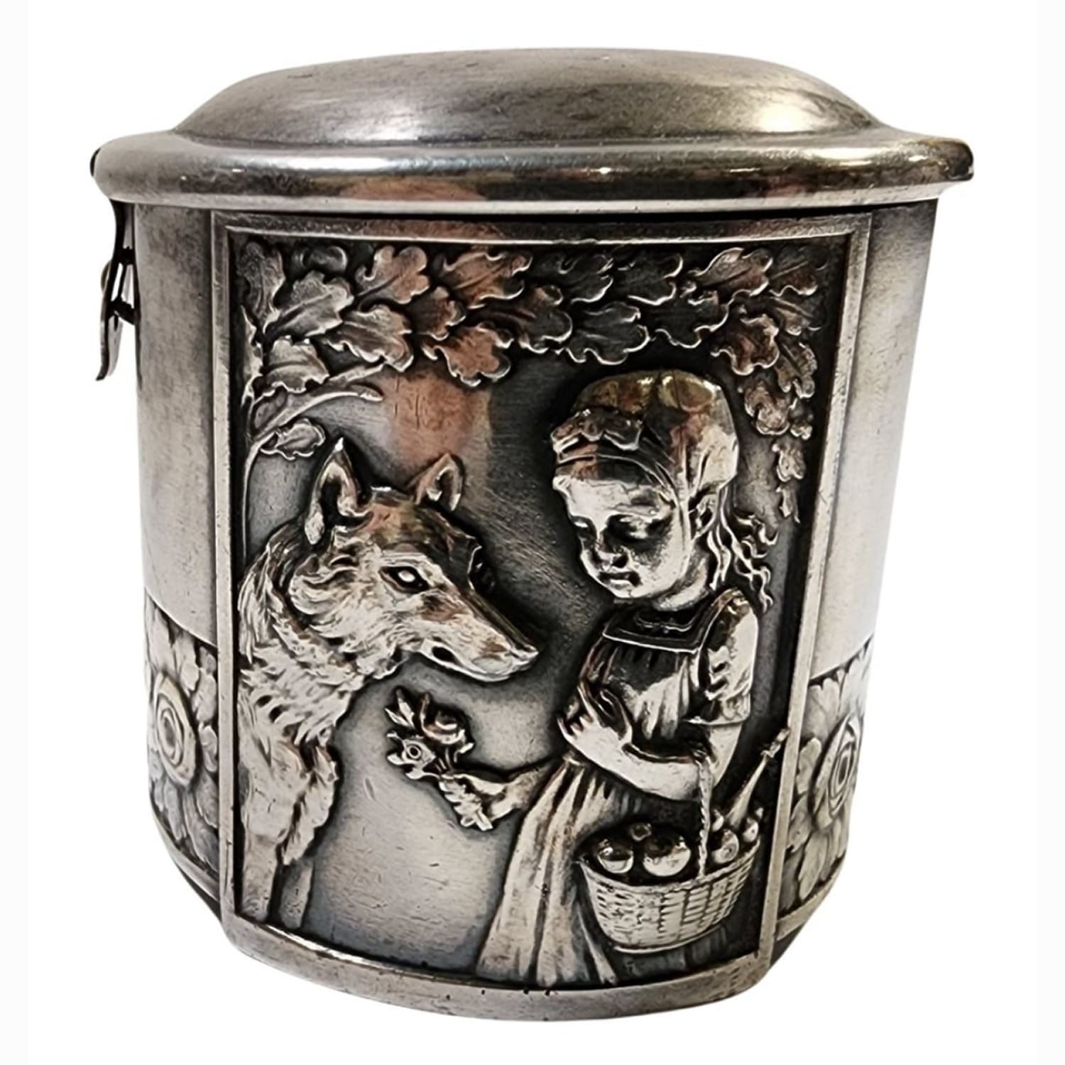 Rare WMF German Silverplate Art Nouveau Little Red Riding Hood Bank ...