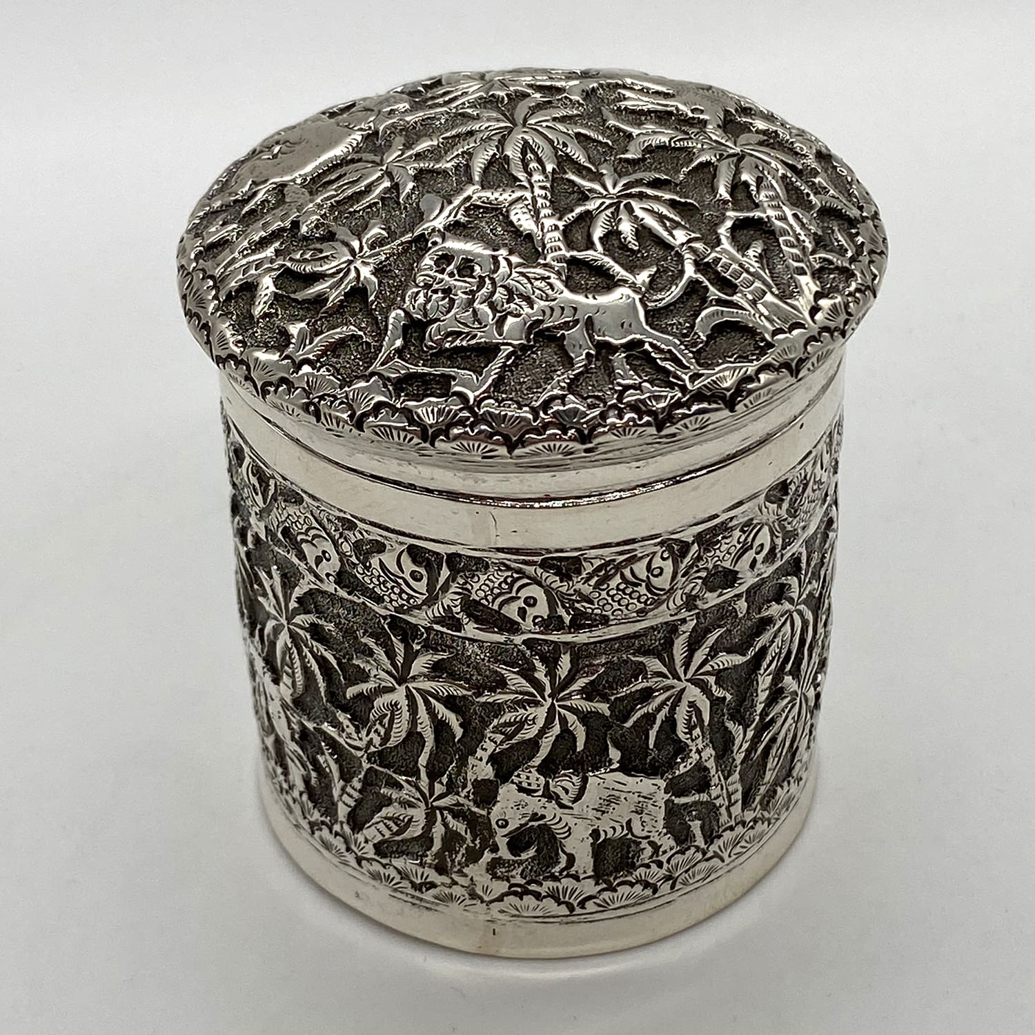 Antique Sterling Silver handmade Besamim with Intricate Animal Appliqué ...