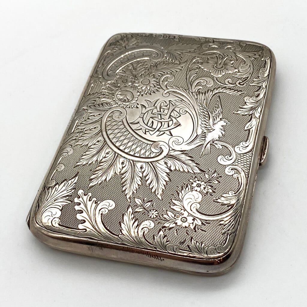 Sterling Silver Calling Card Case with Sterling Pencil, Deakin ...