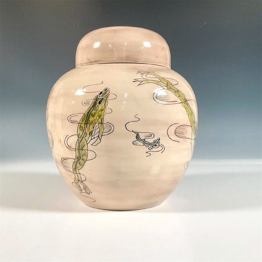 Andrew Hull Frogs Ginger Jar, Reminiscent of The Martin Brothers ...