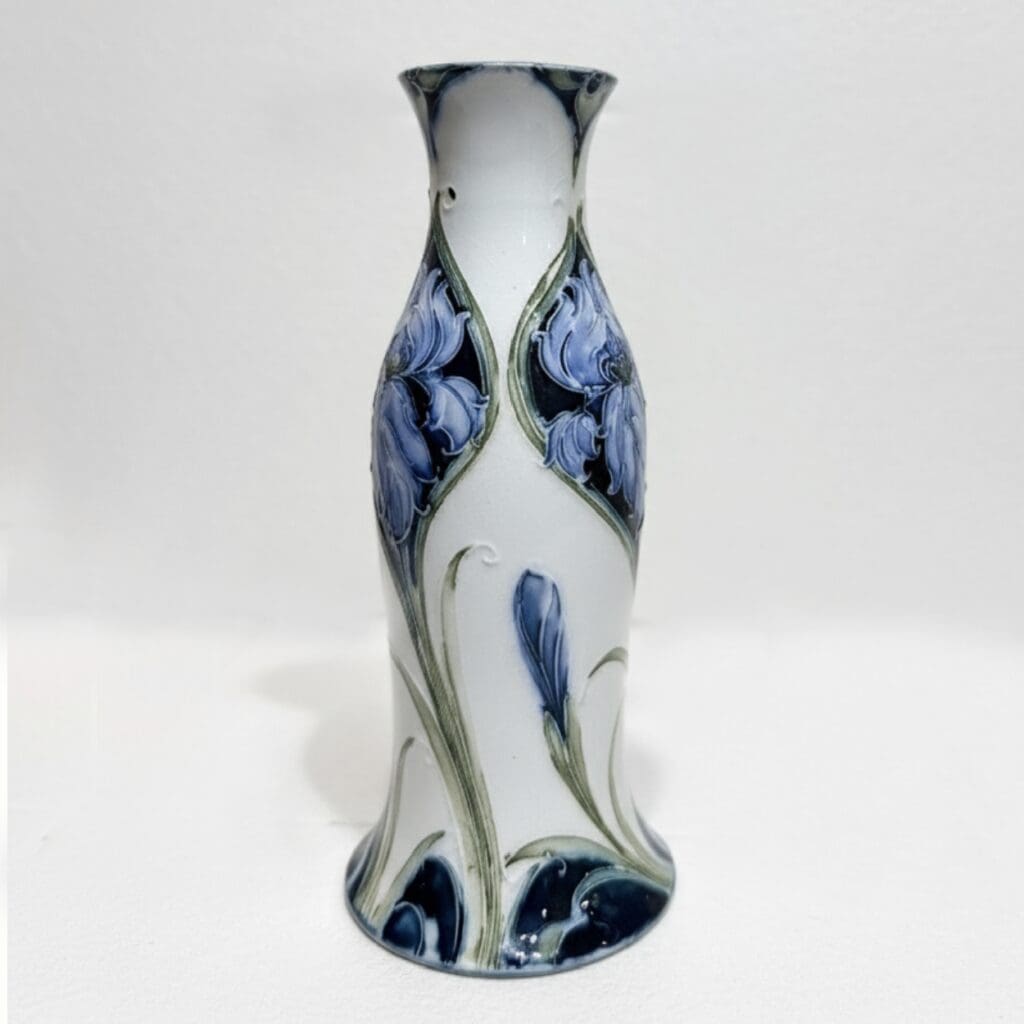 William Moorcroft Florian Ware "Iris" Vase, circa - Ancestral Antiques
