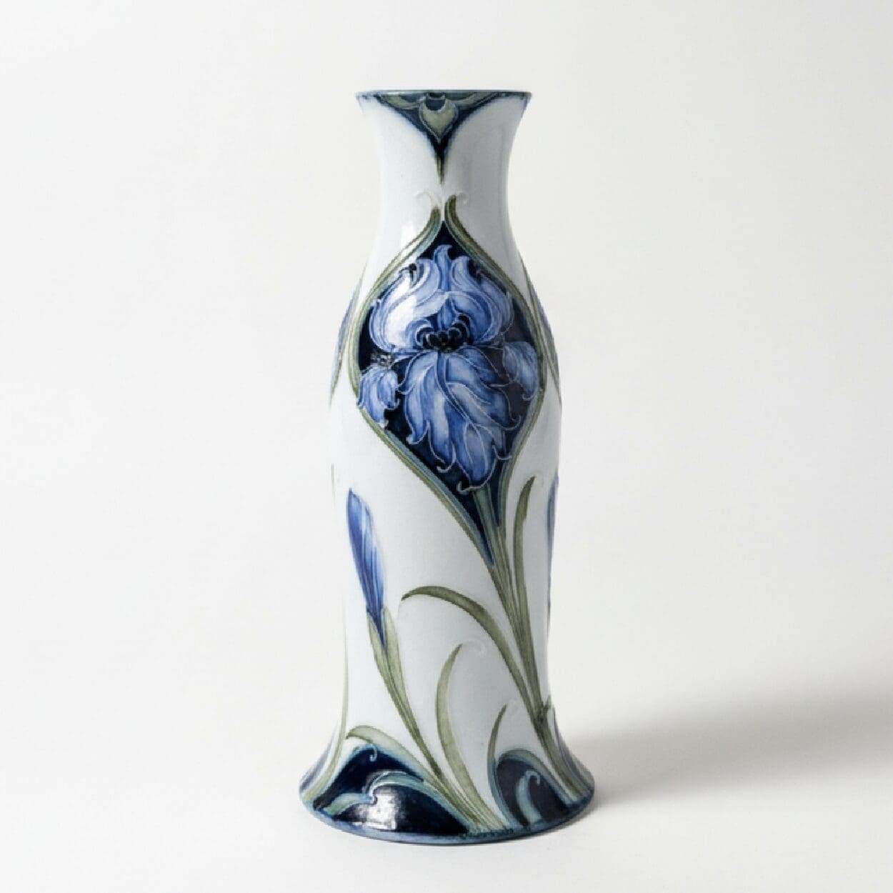 William Moorcroft Florian Ware "Iris" Vase, circa - Ancestral Antiques