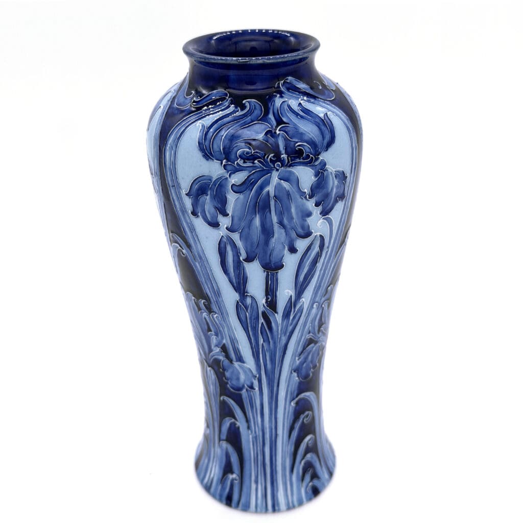 Rare, Pristine William Moorcroft Iris pattern Florian Ware Vase, Circa ...