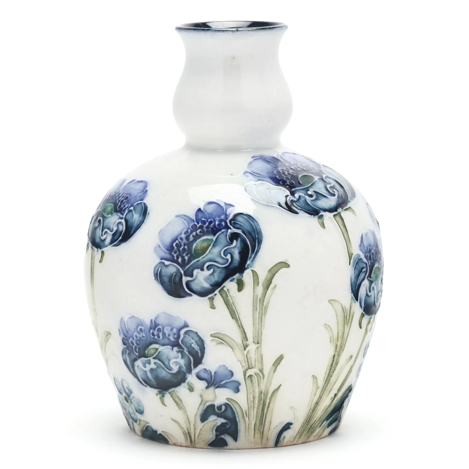 William Moorcroft for James MacIntyre & Co - Poppy Florian Ware Vase ...